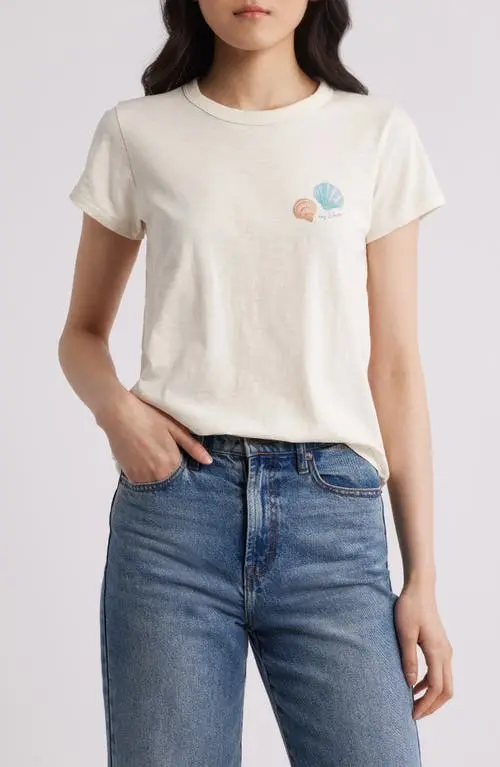 Rag & Bone Seashell Graphic T-shirt - Ivory/ Turtle Dove