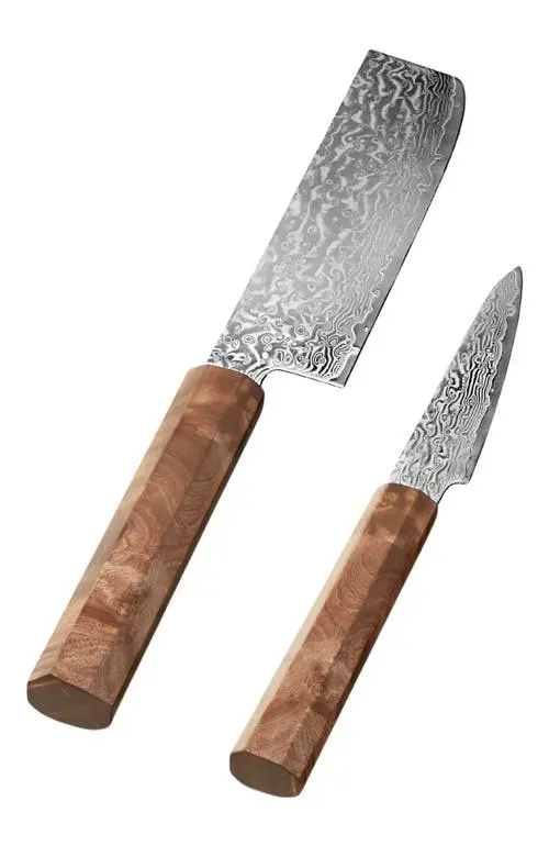 ITALIC Kumo Petty And Nakiri Knife Set - Stabilized Maple