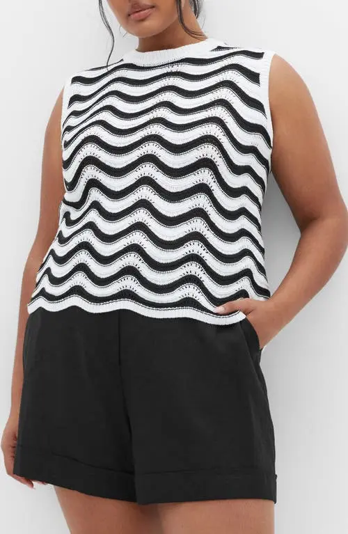 City Chic Cornelia Openwork Top