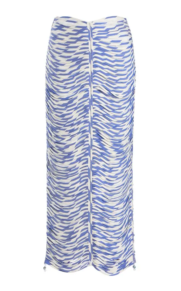 FRANCESCA MIRANDA Danielle Draped Silk Maxi Skirt