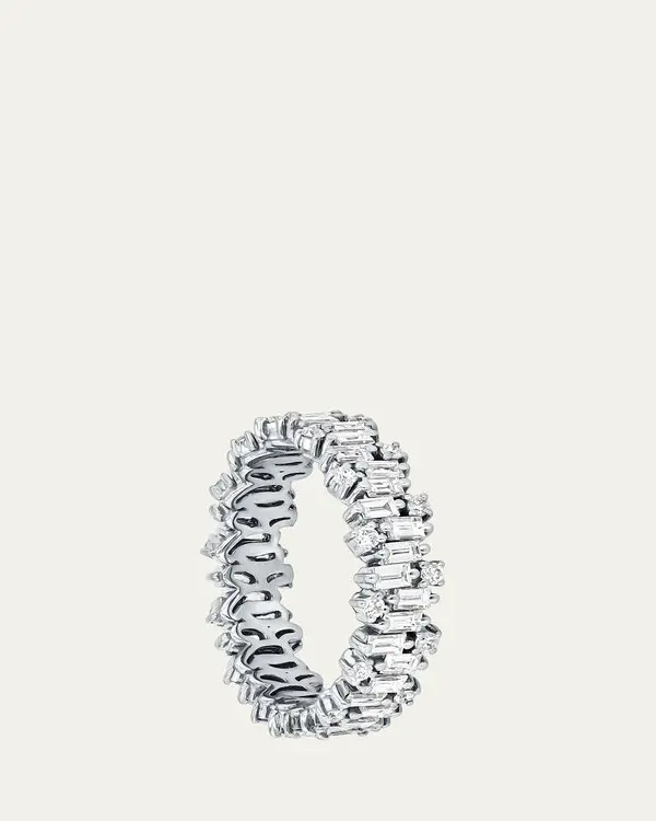 SUZANNE KALAN 18k White Gold Diamond Eternity Ring
