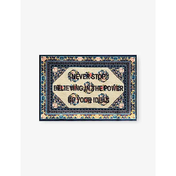 SELETTI Burnt Carpet Never Stop Believing Woven Rug 120cm X 180cm