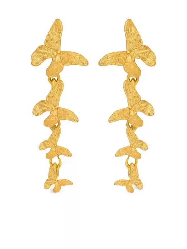 Oscar De La Renta Butterfly Drop Earrings