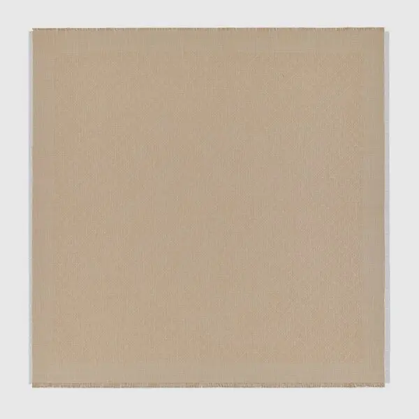Gucci Gg Denim-effect Shawl Cotton - Beige