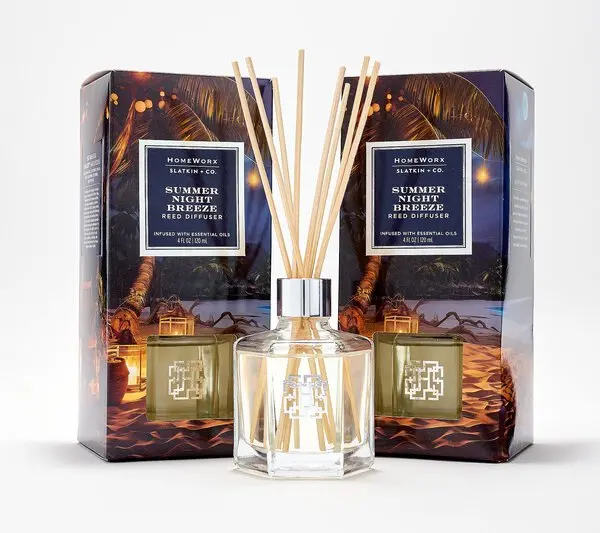 HOMEWORX BY SLATKIN + CO. S/2 Summer Nights Breeze Reed Dif