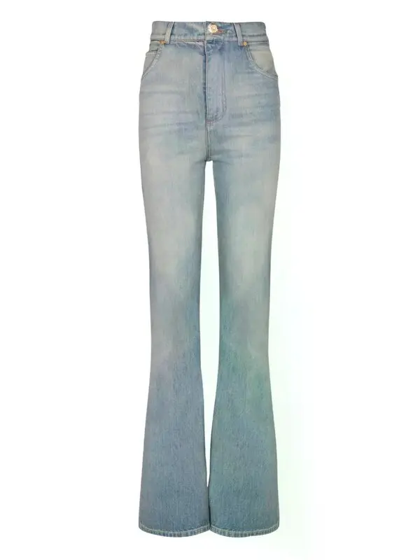 Balmain Logo Patch Jeans