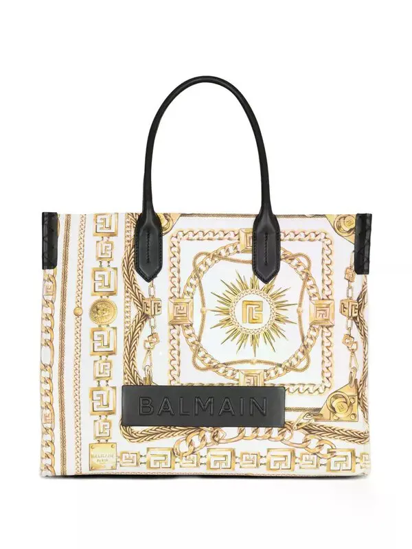 Balmain B-army Medium Tote Bag - White
