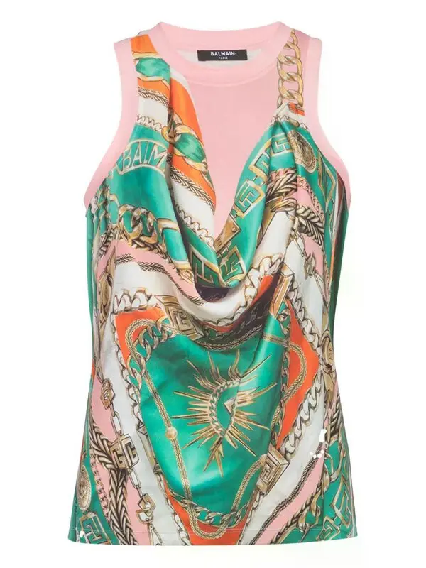 Balmain Foulard-print Vest