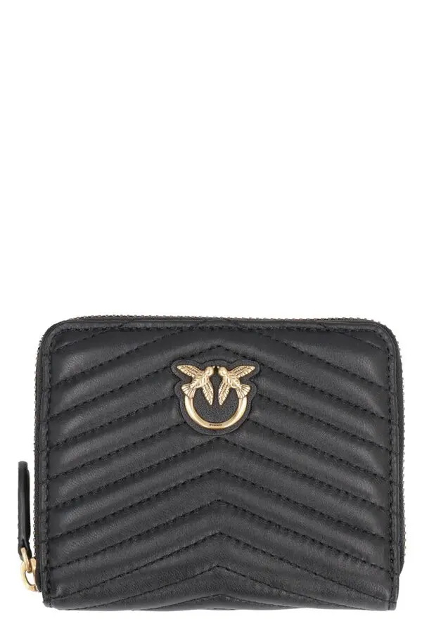 Pinko Taylor Leather Zip Around Wallet
