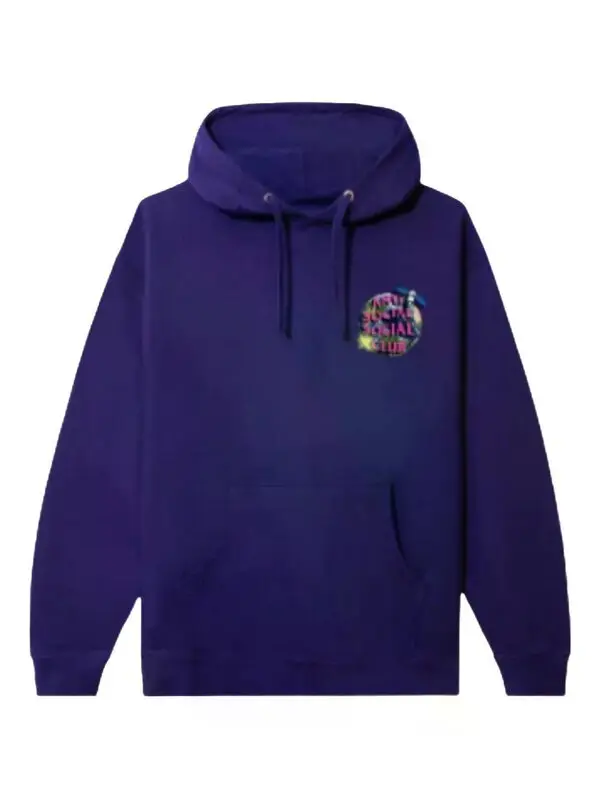 Anti Social Social Club Worldwide Hoodie Purple Editorialist