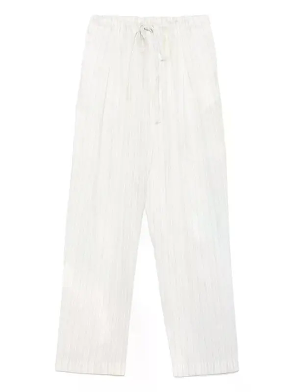 Khaite Trenton Pinstripe Trousers - White
