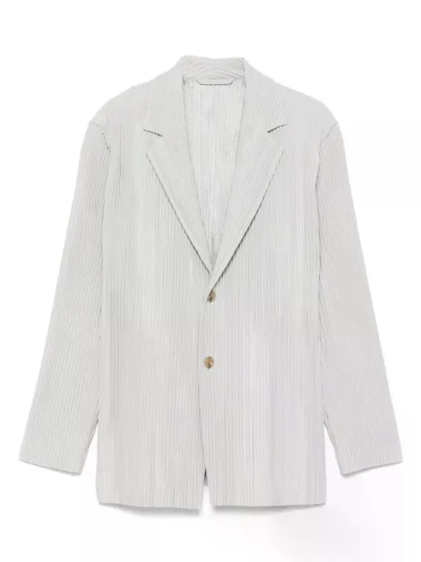 Issey Miyake Plissé-effect Blazer - Grey
