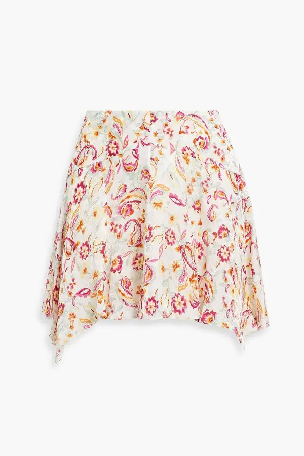 Isabel Marant Perrine Floral-jacquard Mini Skirt - Fuchsia