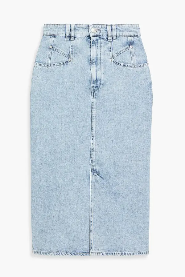 Isabel Marant Dipoma Denim Midi Skirt - Light Denim