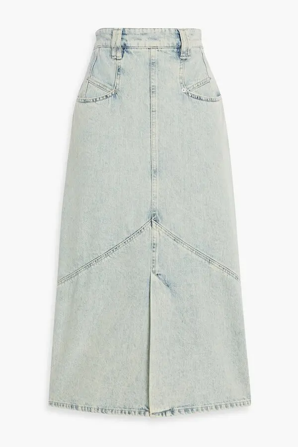 Isabel Marant Pomano Denim Midi Skirt - Light Denim