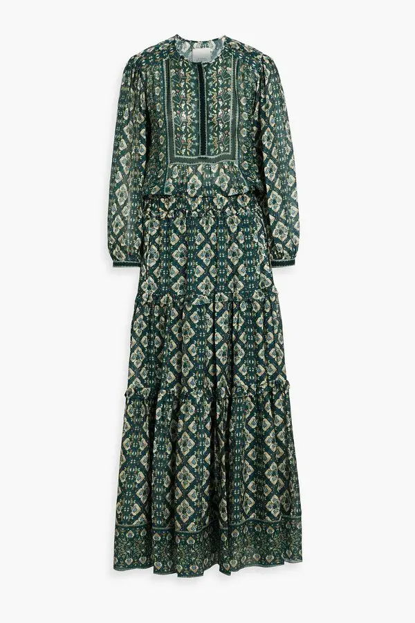 Isabel Marant Mafezia Tiered Printed Maxi Dress