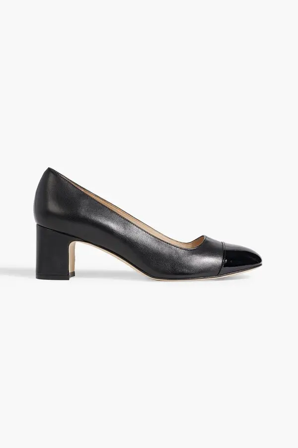 STUART WEITZMAN Milla Leather And Patent-leather Pumps - Black
