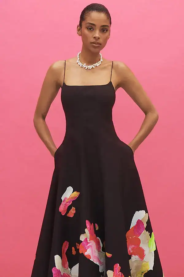 Acler Samstone Sleeveless A-Line Maxi Dress - Black | Editorialist