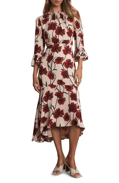 Mint Velvet Floral Print Midi Dress