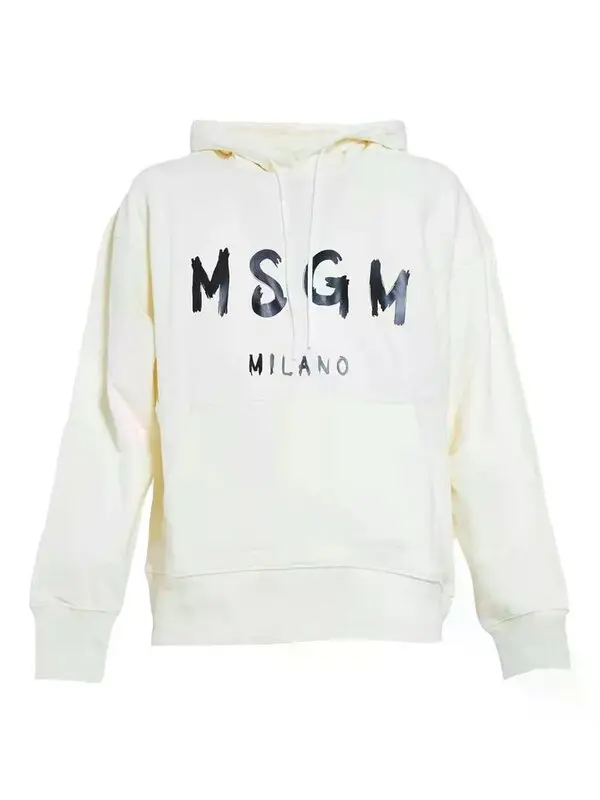 MSGM Logo-print Hoodie - White