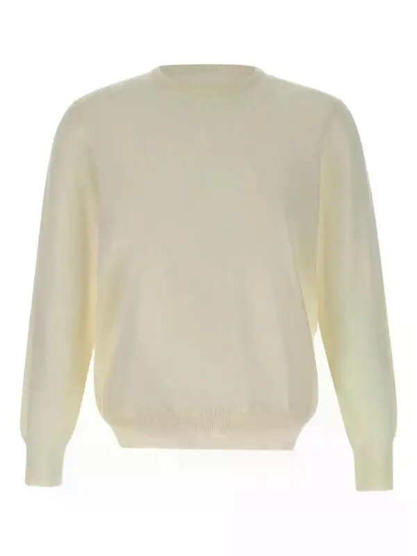 GRAN SASSO Merino Crew Neck Sweater - White