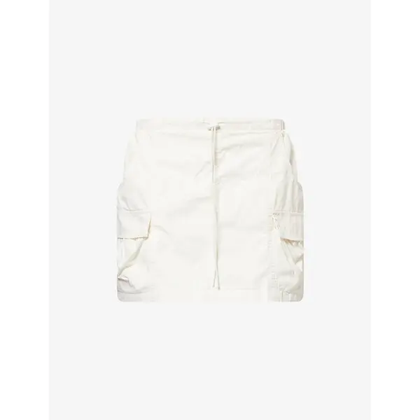 Good American Cotton-poplin Mini Skirt