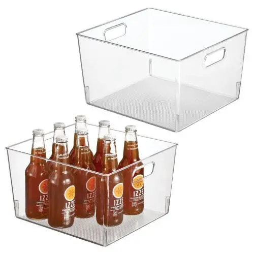MDESIGN Plastic Kitchen Pantry Storage Organizer Container Bin2 Pack