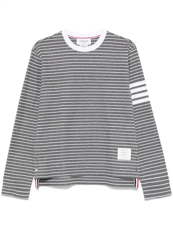 Thom Browne 4-bar Stripe T-shirt - Grey