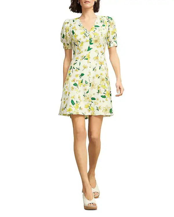 Hobbs London Women's Coniston Dress - Multi - Size 10 - Ivory Multi