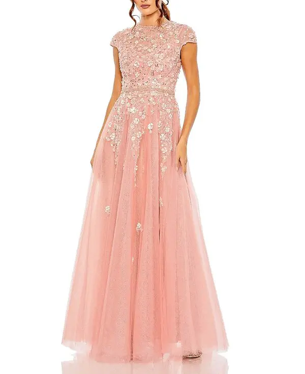 Mac Duggal High Neck A-line Gown