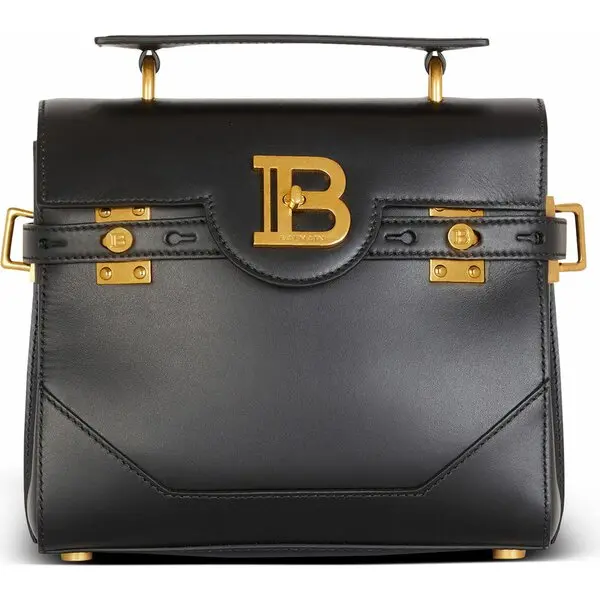 Balmain Smooth Leather B-buzz 23 Bag - Black