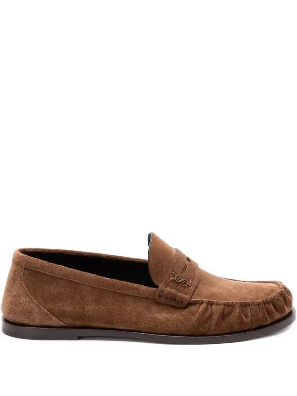 Saint Laurent Laurent Suede Loafers - Snuff