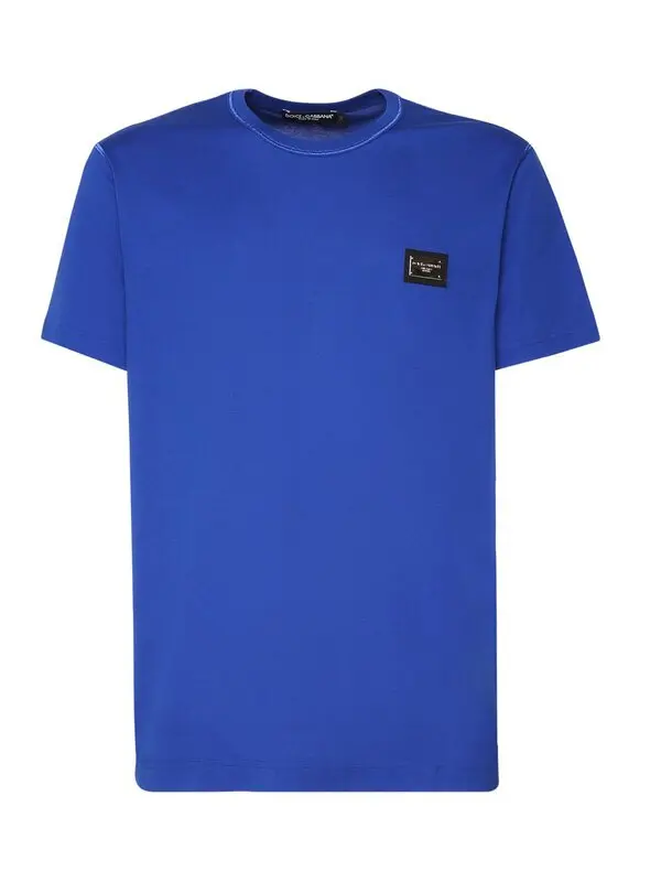Dolce & Gabbana Cotton Crew-neck T-shirt - Blue