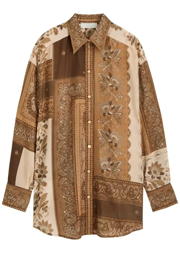 Zimmermann Printed Silk Shirt - Multi Print