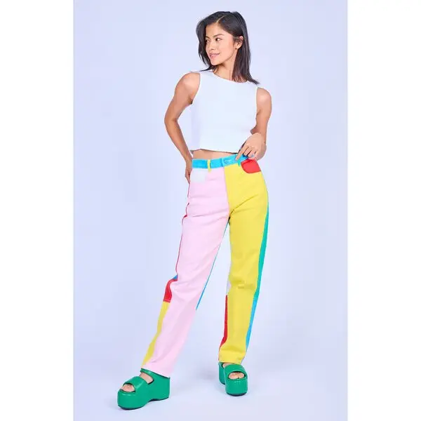 MOKUYOBI Color Blocked Denim Jeans - Playcraft