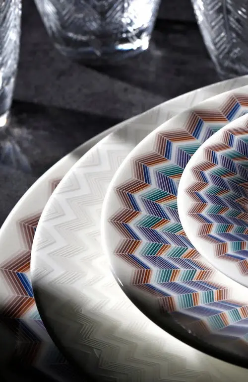 MISSONI HOME TABLEWARE Dessert Plates Zig Zag Set Of 6 Jarris 148 Diam. 8.5