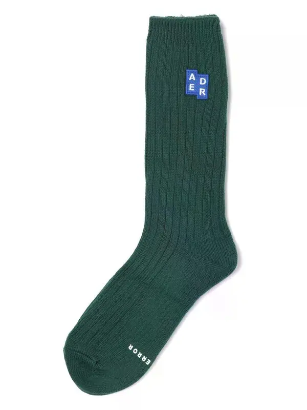 ADER ERROR Ribbed Socks - Green