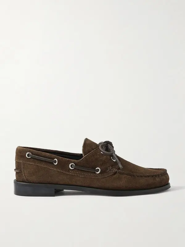 AeydĒ Harris Suede Boat Shoes - Brown