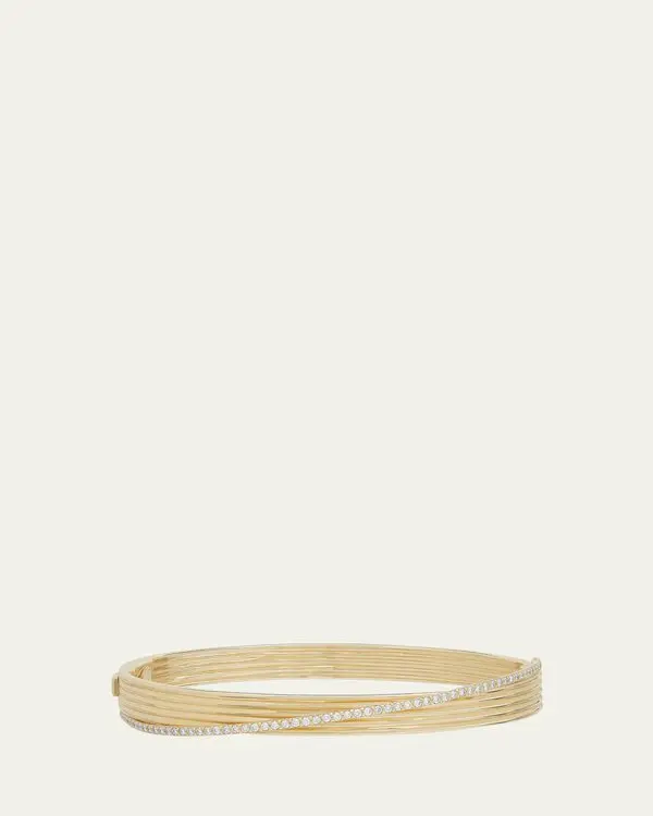 Lana Jewelry 14k Yellow Gold Diamond Bangle