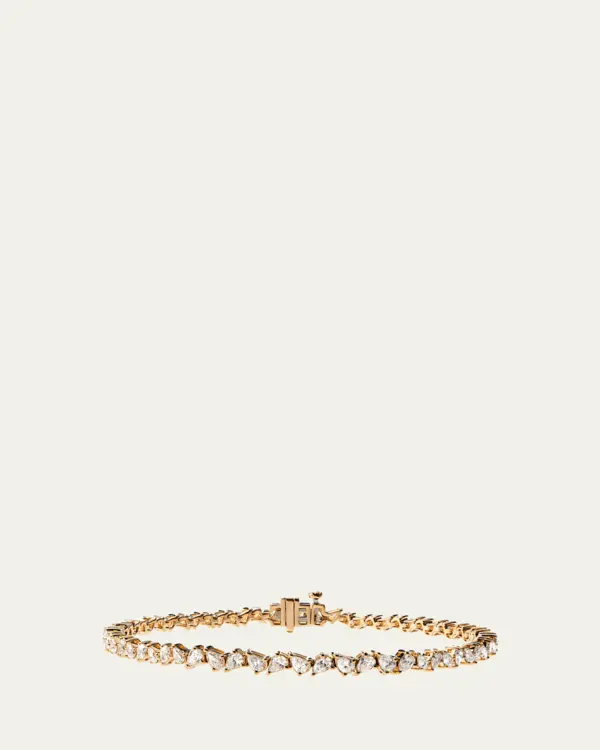 Lana Jewelry 14k Yellow Gold Diamond Pear Bracelet