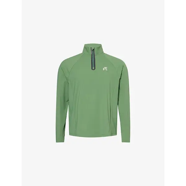 MALBON Funnel-neck Raglan-sleeve Stretch-woven Top - Forest
