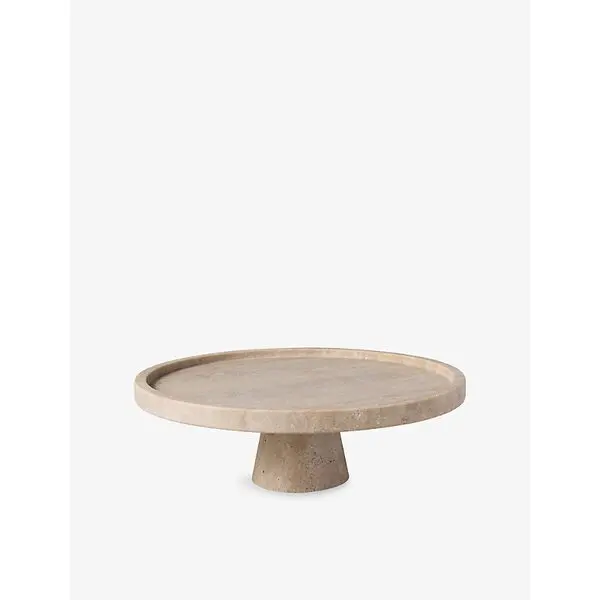 VILLEROY & BOCH Travertine Footed Earthenware Serving Platter 28cm