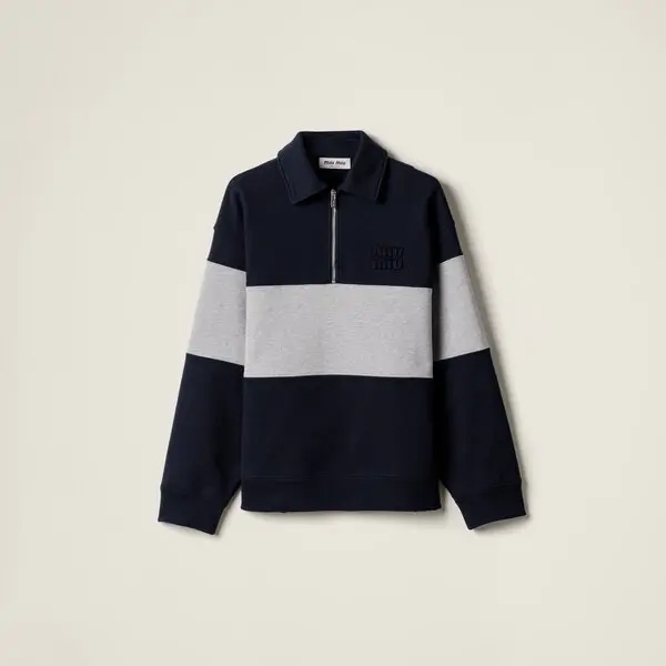 Miu Miu Half-zip Cotton Sweatshirt
