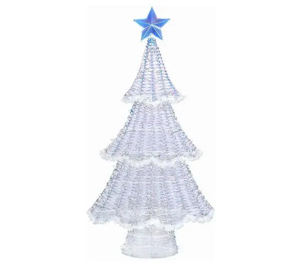 FRASER HILL FARM 5' Pre-lit Iridescent Christma S Tree Decor