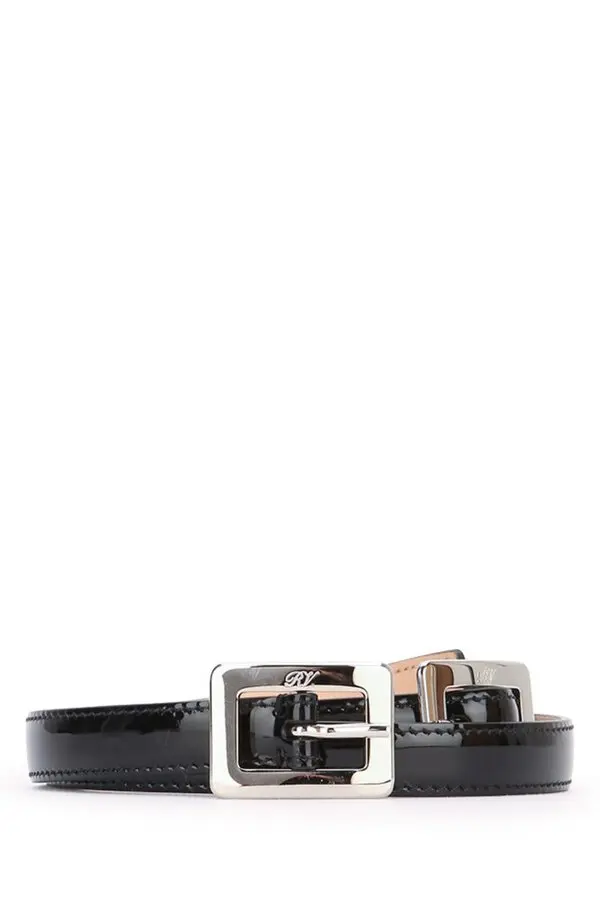 ROGER VIVIER Belle Vivier Double Buckle Belt P.15 - Black