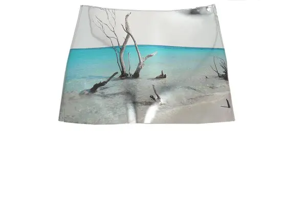 Prada Mini Skirt In Mirror-effect Leather - Silver