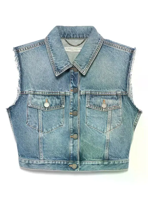 Alessandra Rich Cropped Waistcoat