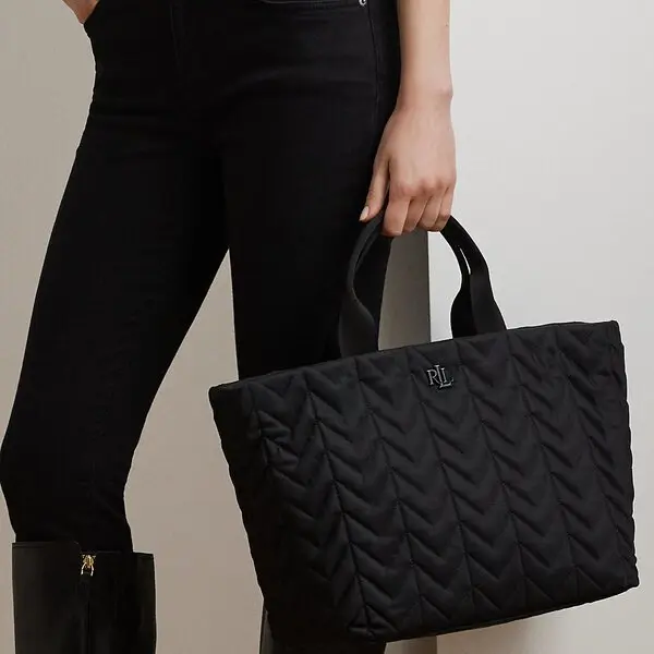 Ralph Lauren Quilted Extra-large Stevie Zip Tote Bag
