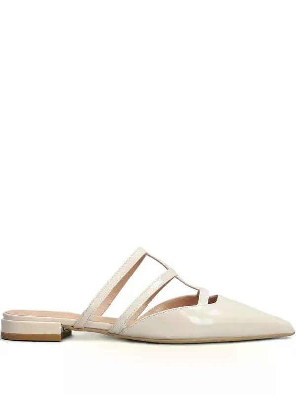 ISABEL FERRANTI Leather Mules - Neutrals