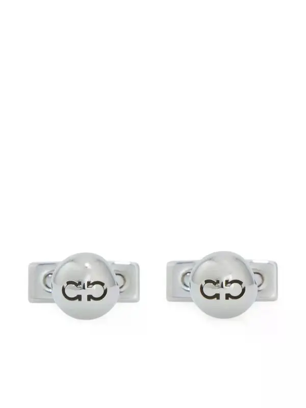 FERRAGAMO Gancini-ball Cufflinks - Silver
